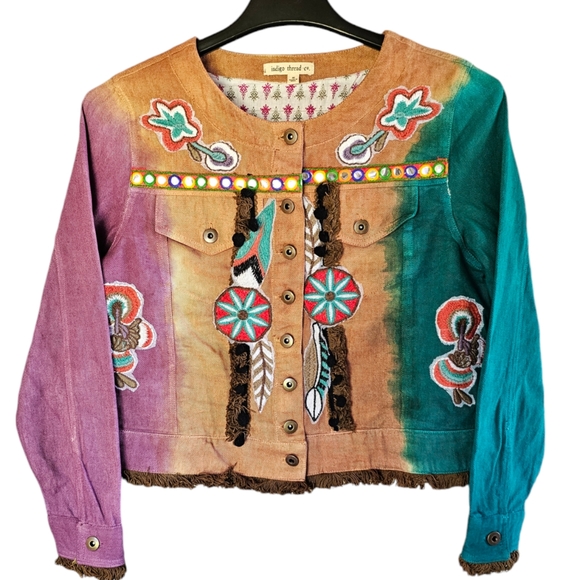 Indigo Thread Co | Jackets & Coats | Indigo Thread Co Multicolor Tribal ...